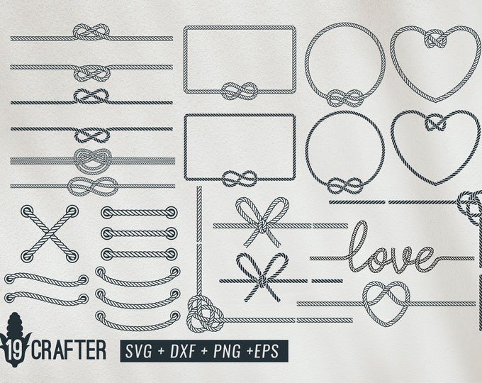 Rope Frame Svg Bundle Rope Lace Rope Knot Rope Stitch Rope - Etsy