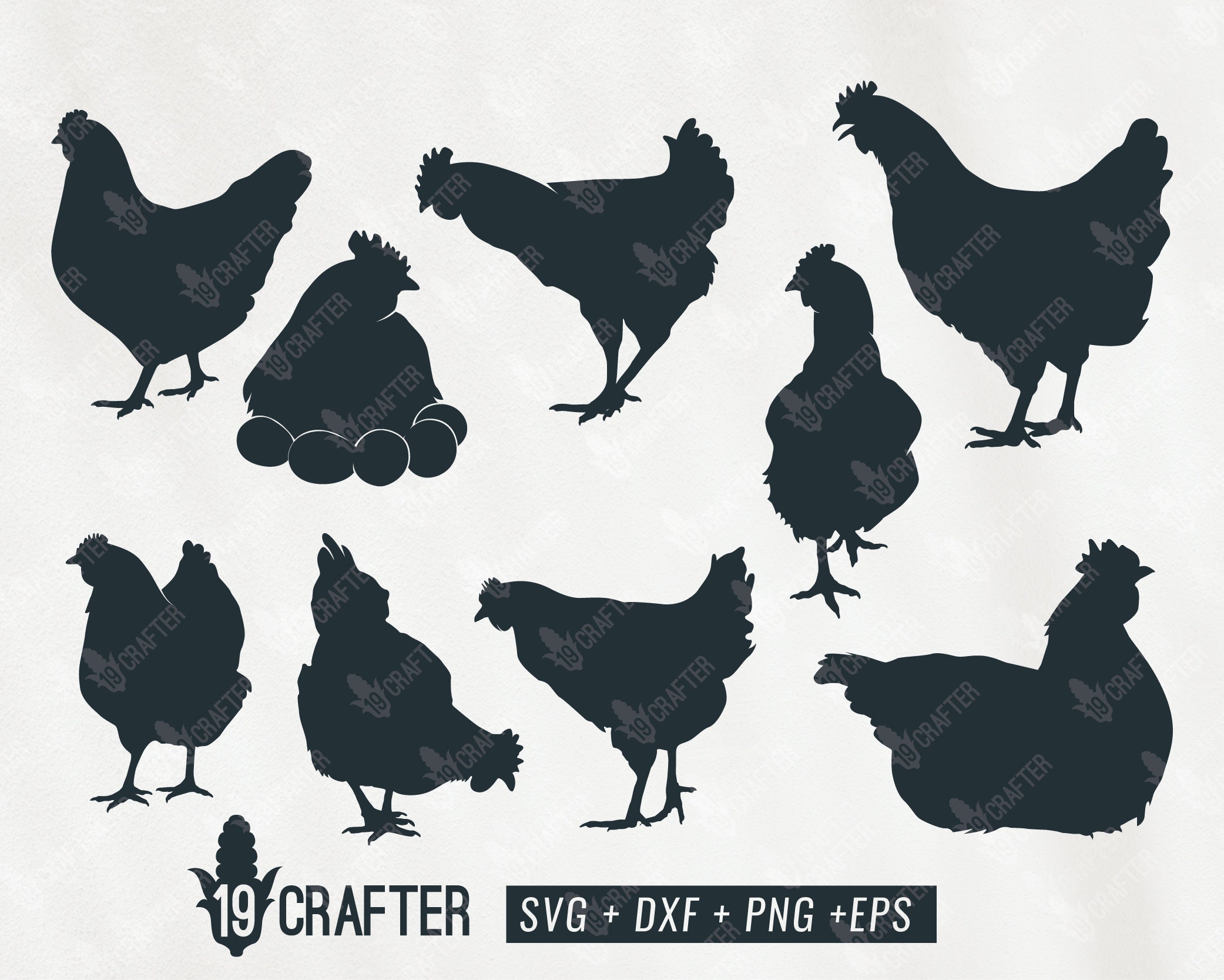 Hen Chicken Svg Bundle, Egg Hen, Hen Clipart, Chicken Farm Quality ...