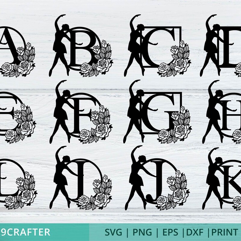 Ballerina Monogram - Etsy