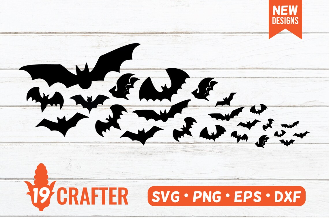 Halloween Bats SVG Bundle Vol 2. Halloween Bats Door Hanger - Etsy