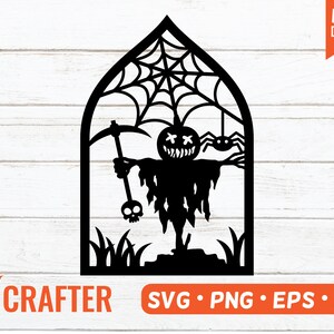 Halloween Scenes SVG Bundle. Halloween Laser Cut Window and Door Decor ...