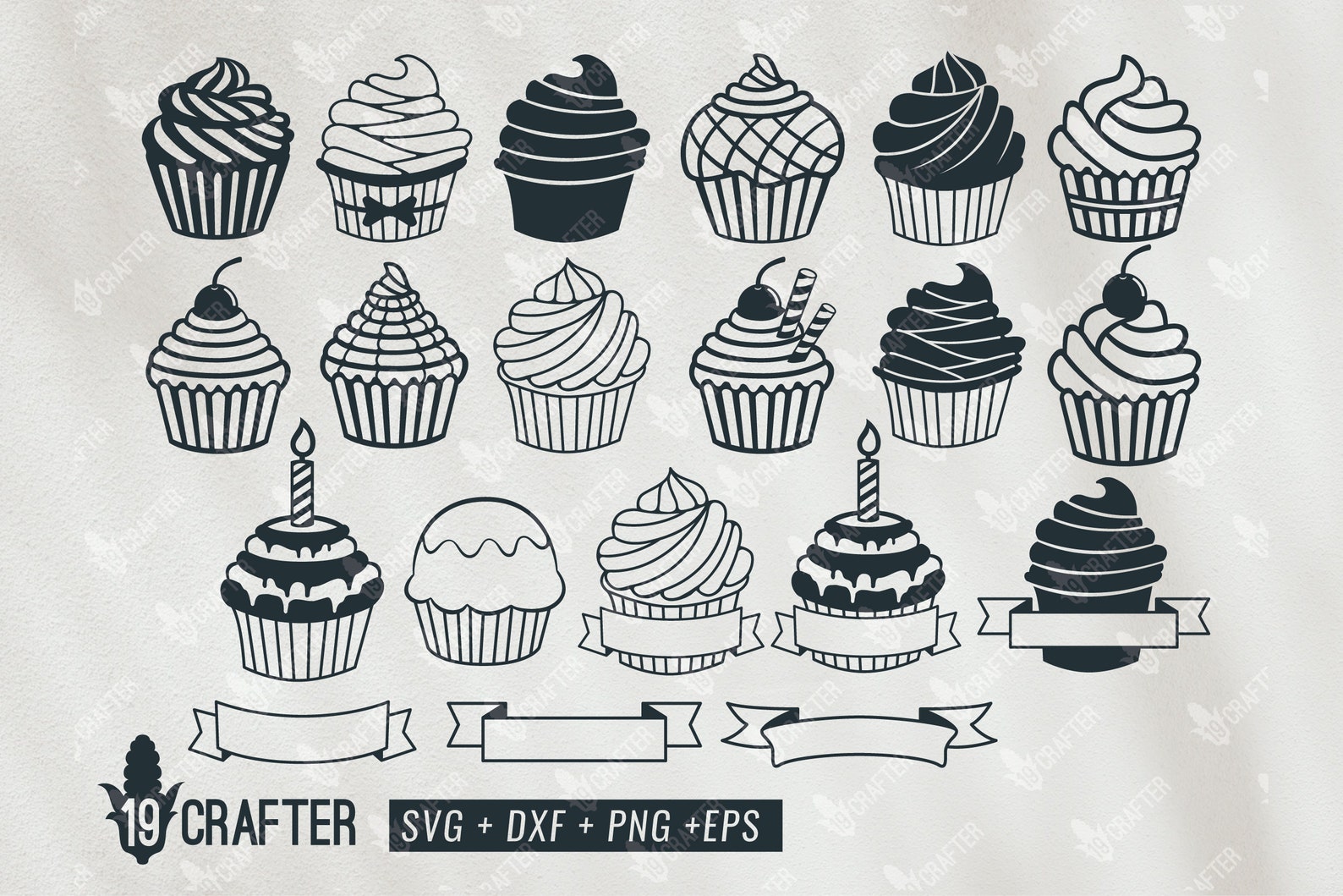 Cupcake Svg Bundle, Cupcake Birthday Svg, Cupcake Clipart, Cupcake ...