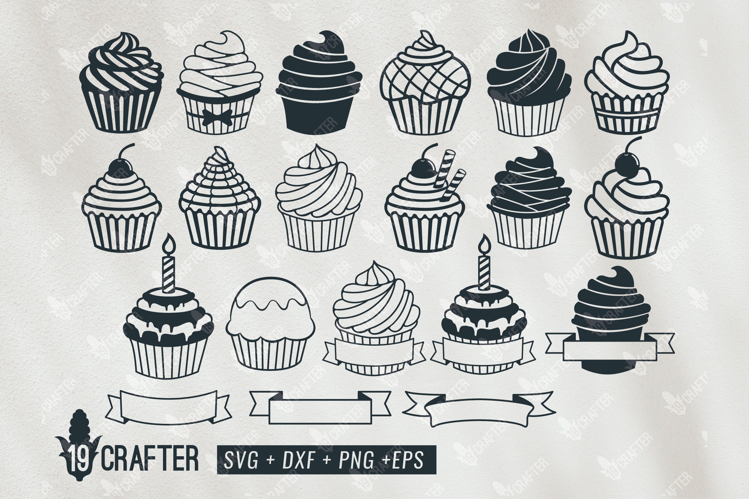 Cupcake Svg Bundle, Cupcake Birthday Svg, Cupcake Clipart, Cupcake ...
