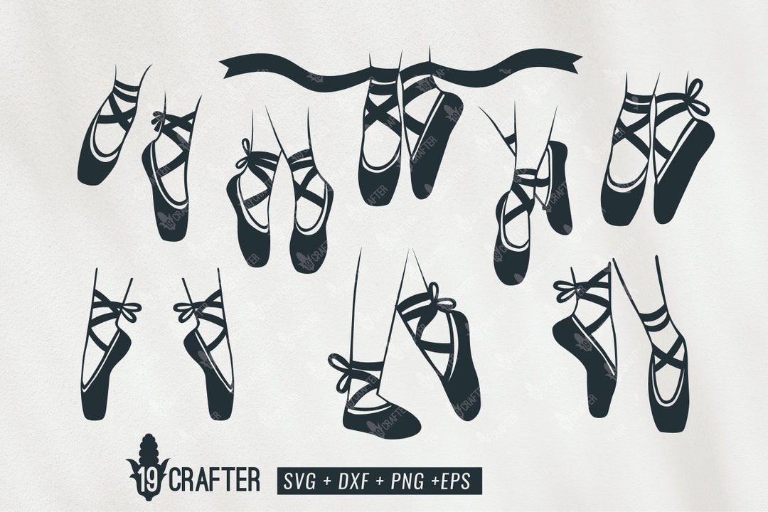 Ballet Shoes Svg Bundle, Ballerina Shoe Feet, Ballerina Svg, Ballet ...