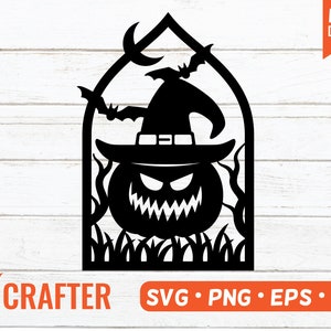 Halloween Scenes SVG Bundle. Halloween Laser Cut Window and Door Decor ...