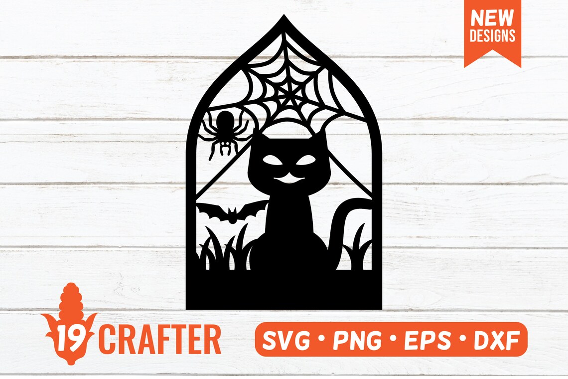 Halloween Scenes SVG Bundle. Halloween Laser Cut Window and Door Decor ...