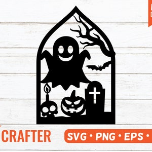 Halloween Scenes SVG Bundle. Halloween Laser Cut Window and Door Decor ...