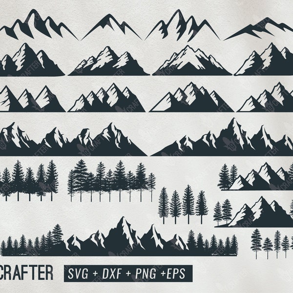 Mountain Forest Svg - Etsy