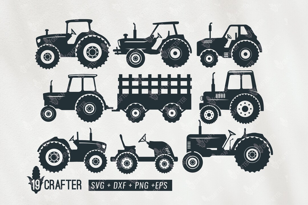Tractor Svg / Tractor Svg Bundle / Tractor Clipart / Tractor Cut File ...