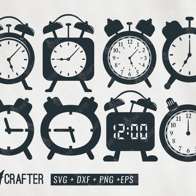 Clock Svg - Etsy