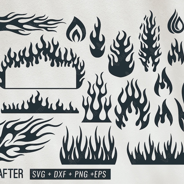 Flame Svg - Etsy