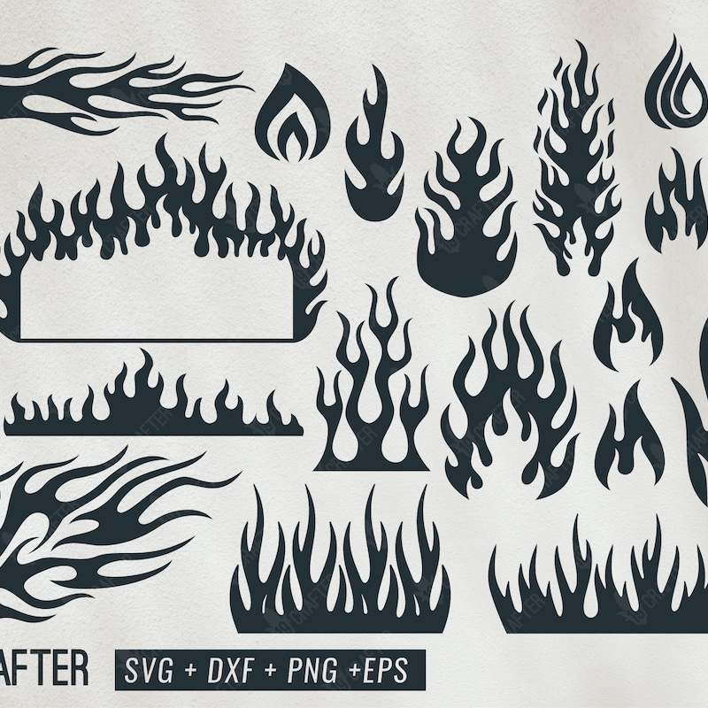 Flame Svg - Etsy
