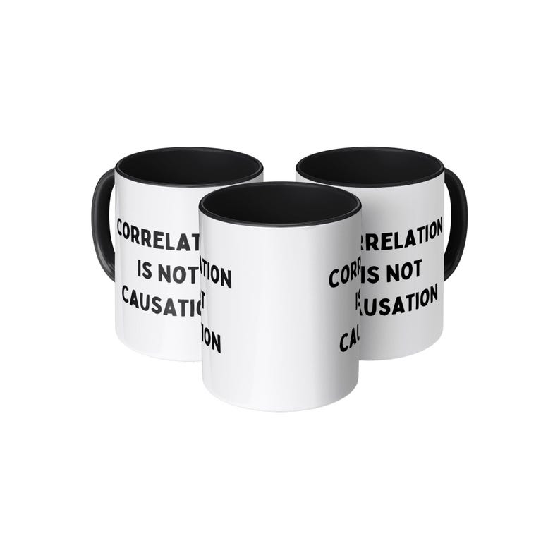 Funny Science Coffee Mug | Correlation Vs Causation, STEM Gift - Etsy