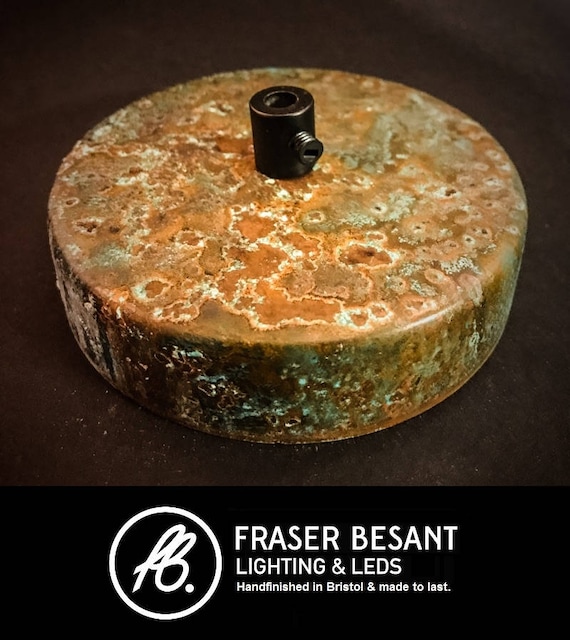 Verdigris Ceiling Rose With Black Cord Grip | Etsy