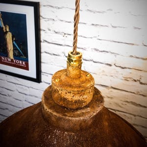 Rusted Metal 380mm Pendant Light Set - Etsy