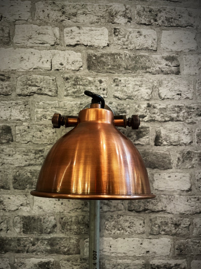 Aged Copper Conduit Box Picture Light E14 Dome Metal Shade - Etsy UK