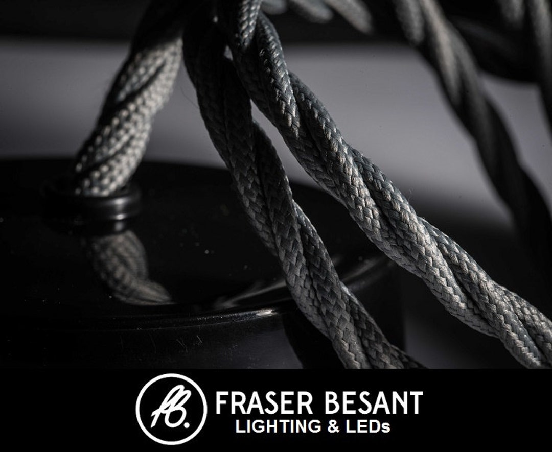 Elephant Grey Twisted 3 Core Lighting Cable - Etsy