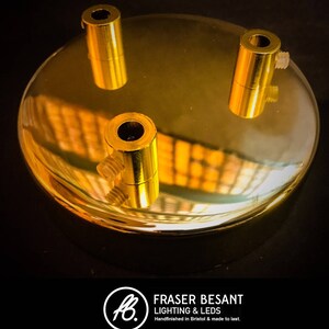 Brass 3 Way Ceiling Rose With Brass Cord Grips - Etsy