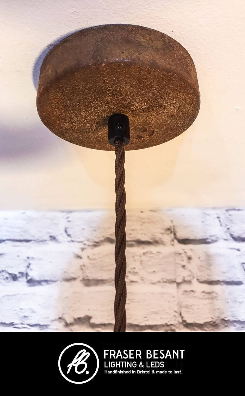 Rusted Metal 380mm Pendant Light Set - Etsy