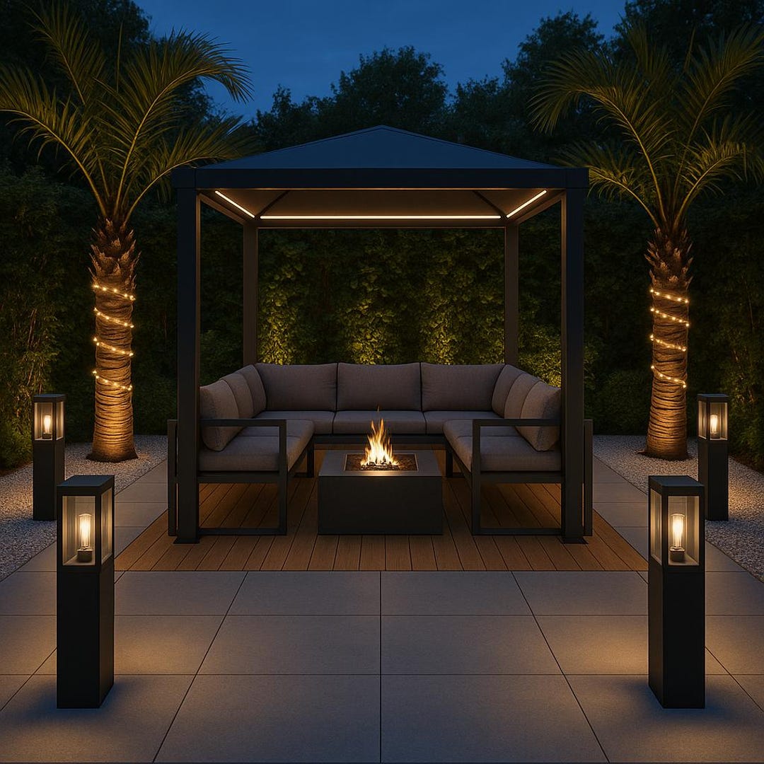 Urban Feature Cube Shaped Bollard Light 800mm in Anthracite Grey IP44 ...