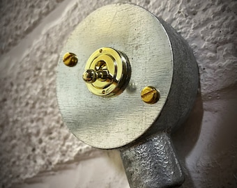 Single Gang Solid Brass Cast Conduit Metal Light Switch Industrial 2 ...