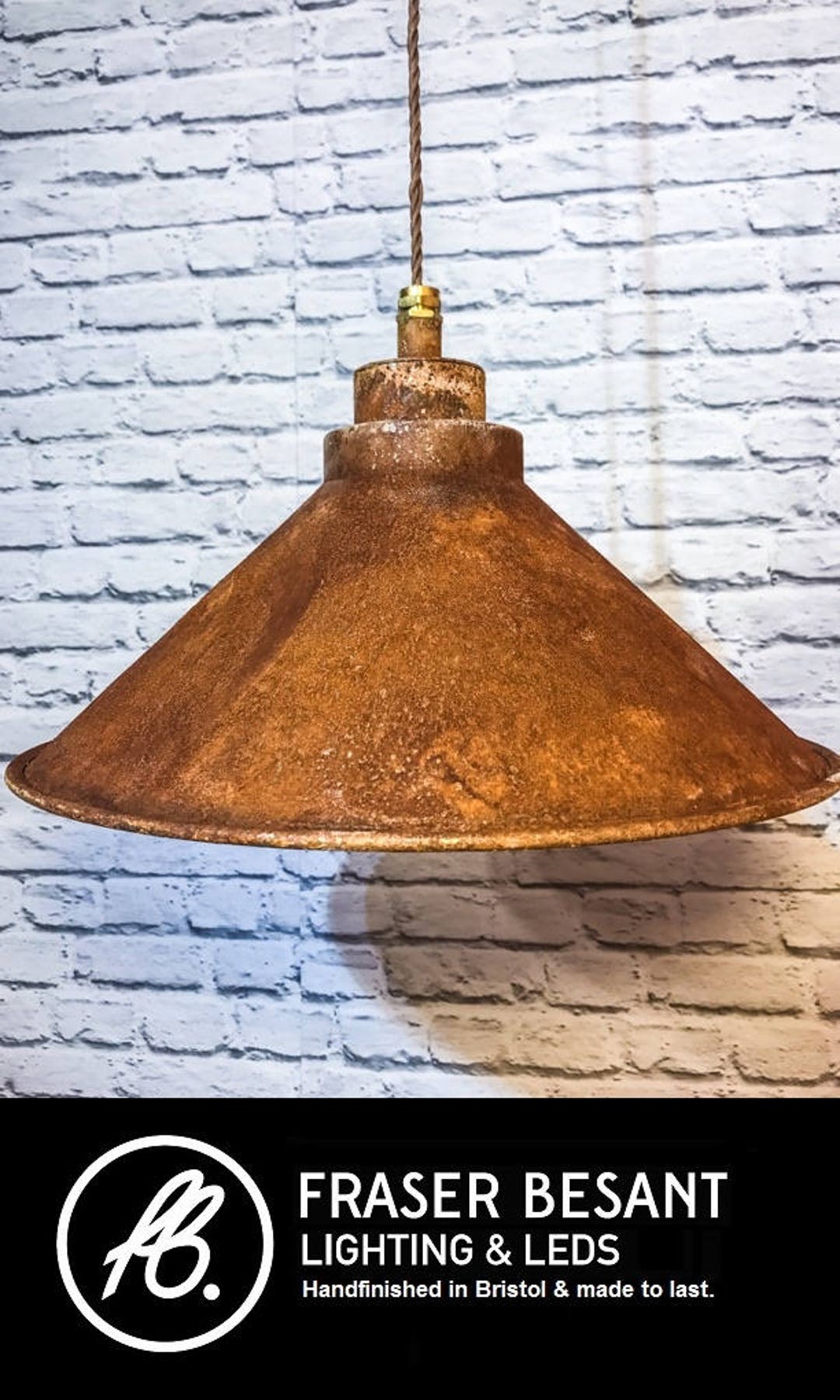 Rusted Metal 380mm Pendant Light Set - Etsy