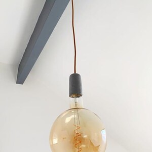 Conduit Box Pendant Light With Concrete E27 Lampholder and - Etsy