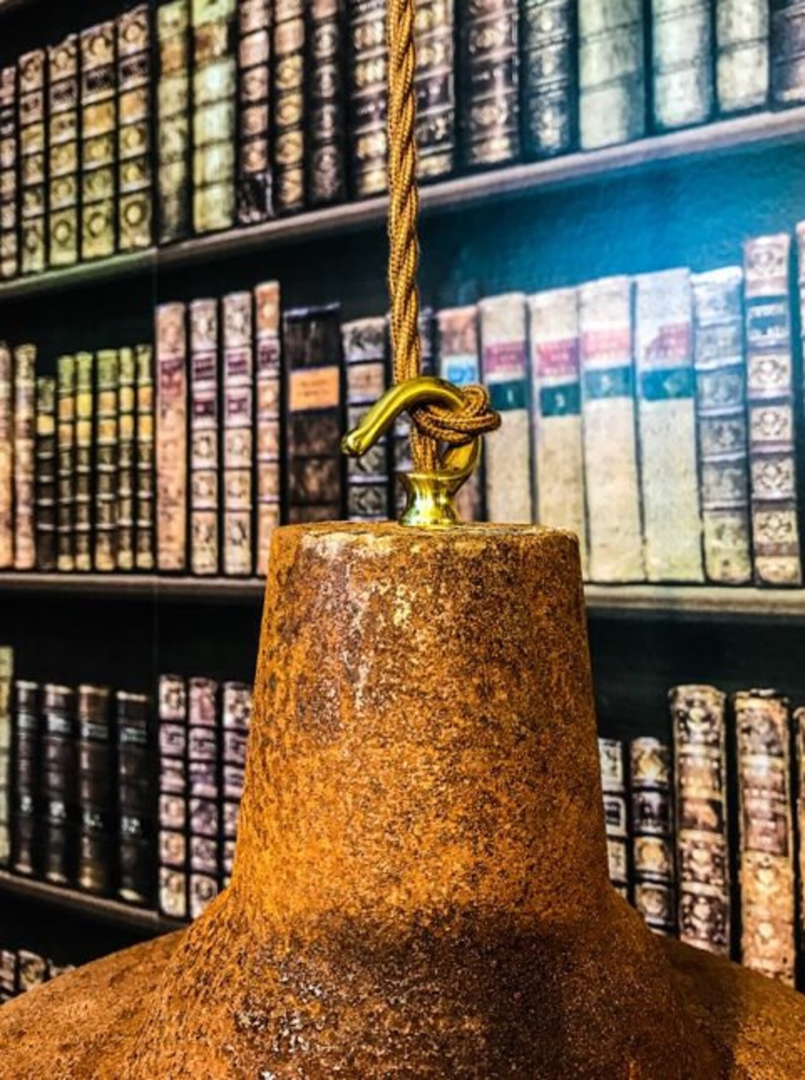 Rusted Metal Factory Pendant Light 340mm With Fabric Cable and Rusted ...