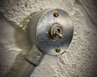 Aged Copper Toggle Conduit Box Light Switch | Etsy UK