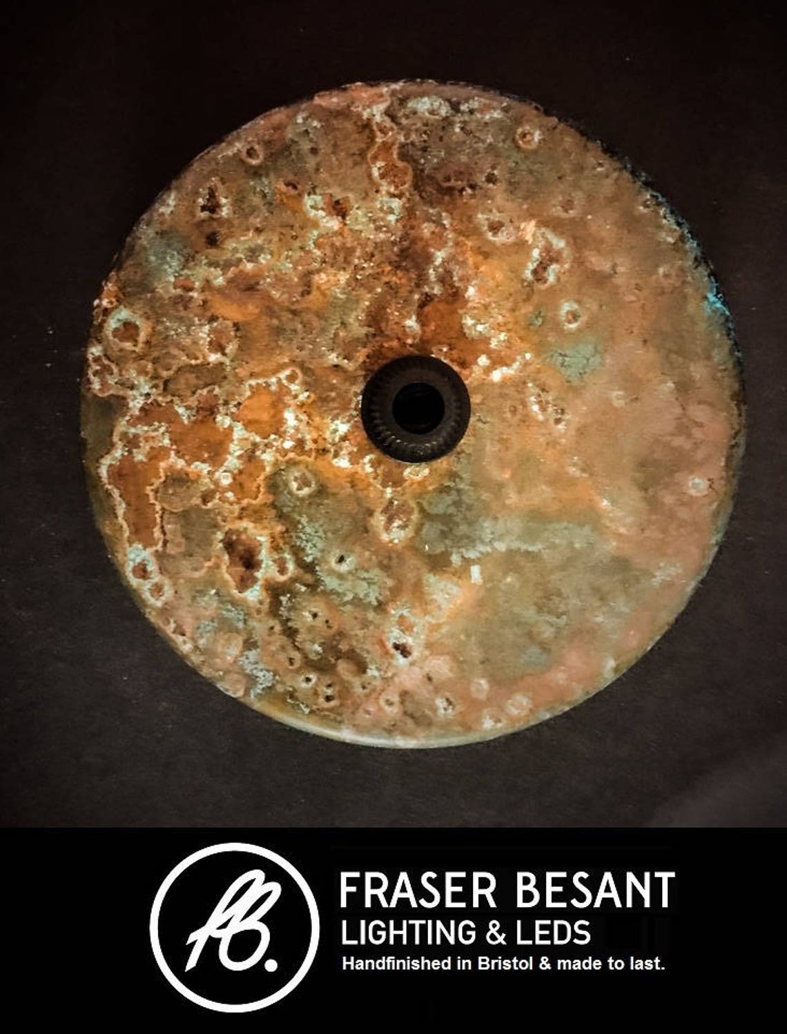 Verdigris Ceiling Rose With Black Cord Grip - Etsy