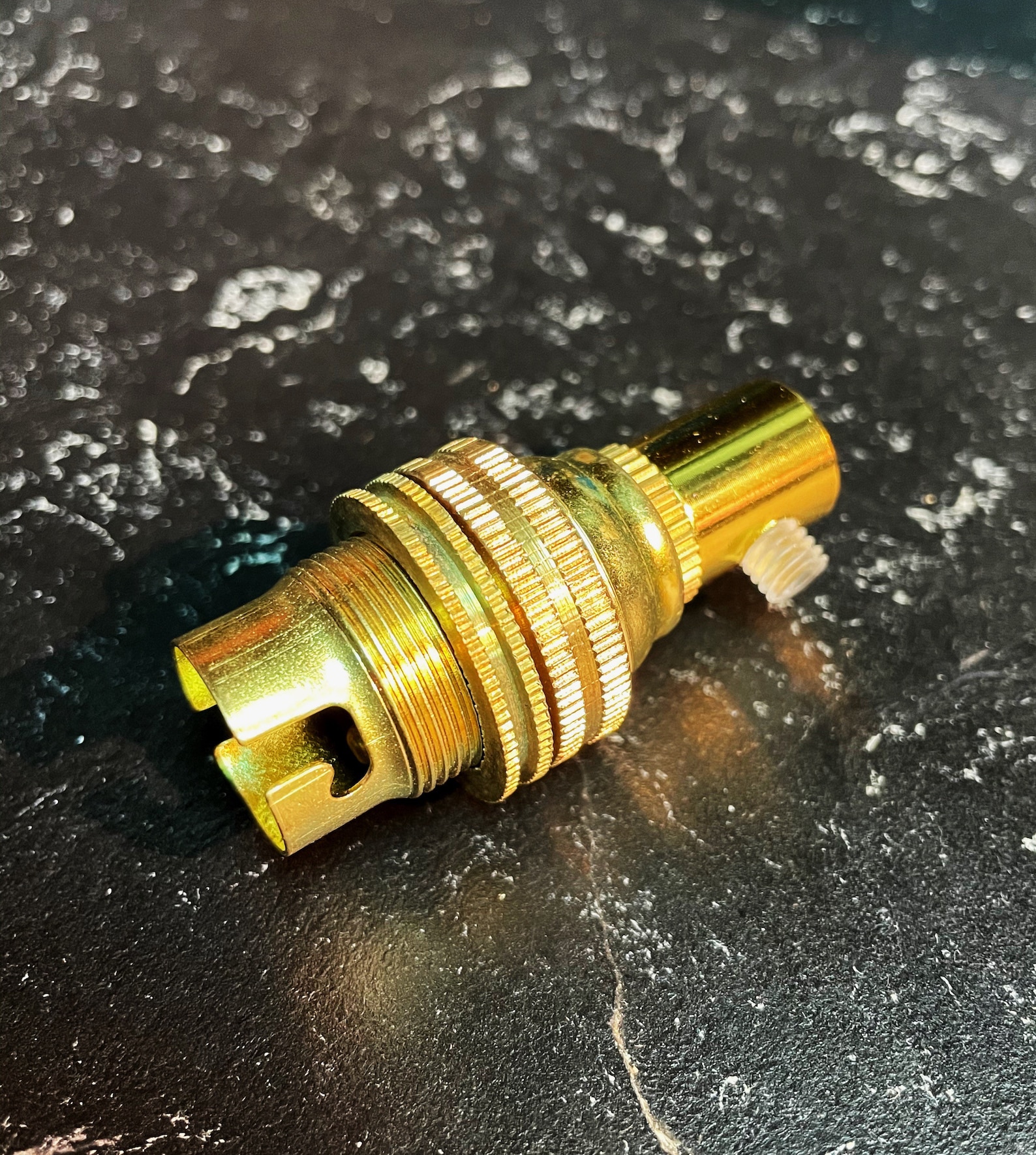 Gold pendant lampholder SBC small bayonet cap with cord grip | Etsy