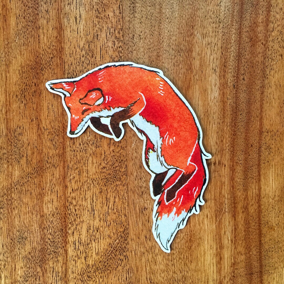 Fridge Magnet Red Jumping Fox Red Fox Cute Pouncing Red Fox - Etsy