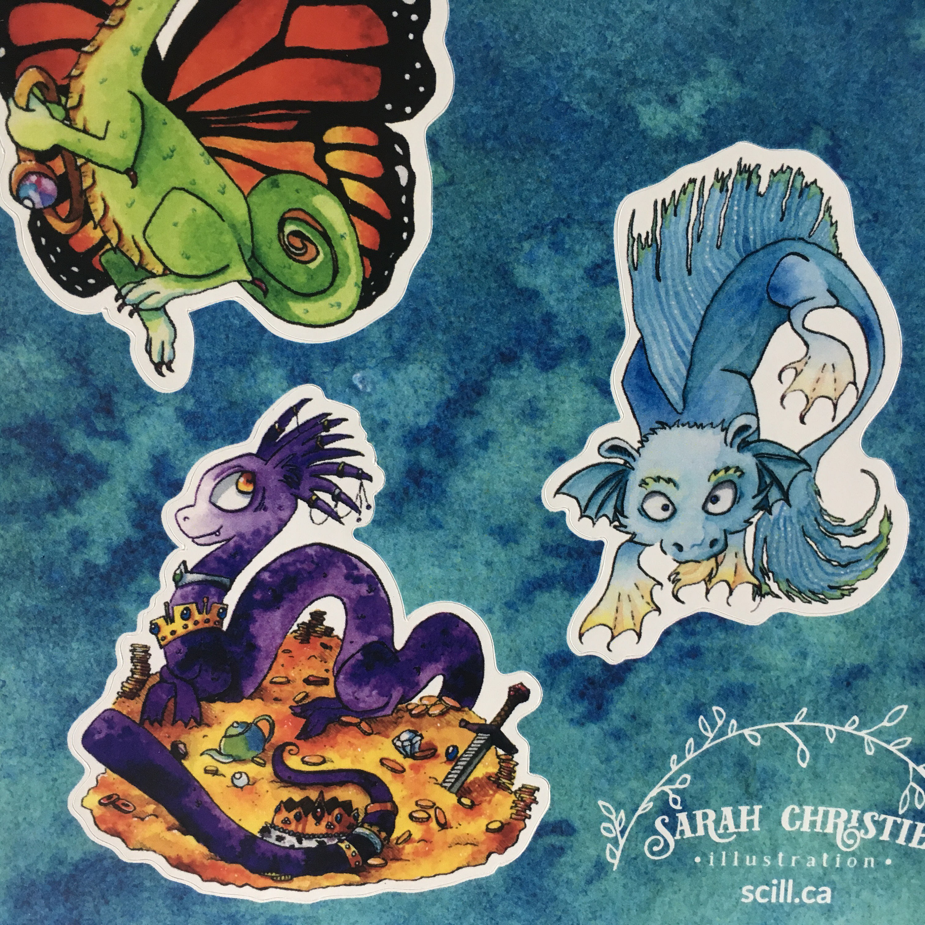 Dragon Sticker Sheet 5x7 Kiss Cut Stickers | Etsy