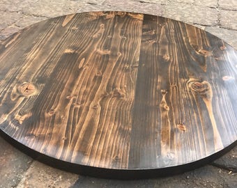 Rustic Reclaimed Handmade WOOD Round Table Top Bar Restaurant | Etsy