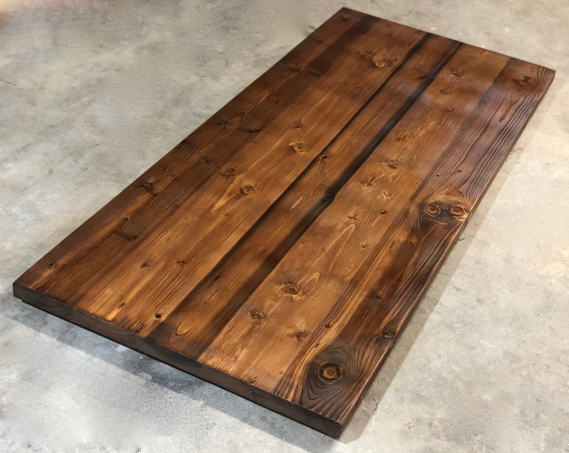 Rustic Table Top Wood Desktop Home School Desk Kitchen Island | Etsy