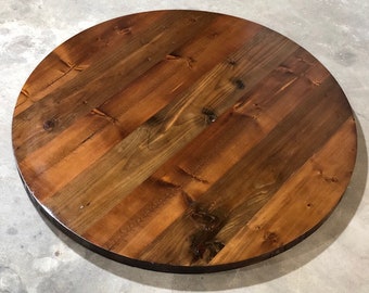 Rustic Reclaimed Handmade WOOD Round Table Top Bar Restaurant | Etsy
