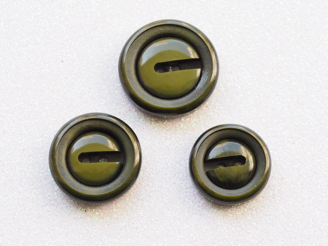 Olive Green, Handmade Casein Button, Classic Button, Vintage and Novel ...