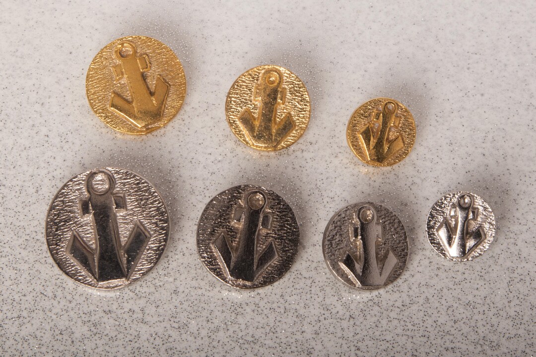 Anchor Button, Gold Blazer Button, Silver Blazer Button, Classic Navy ...