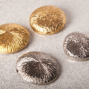 Hand Cast Metal Button, Silver or Gold Button, Rounded Dome, Vintage ...