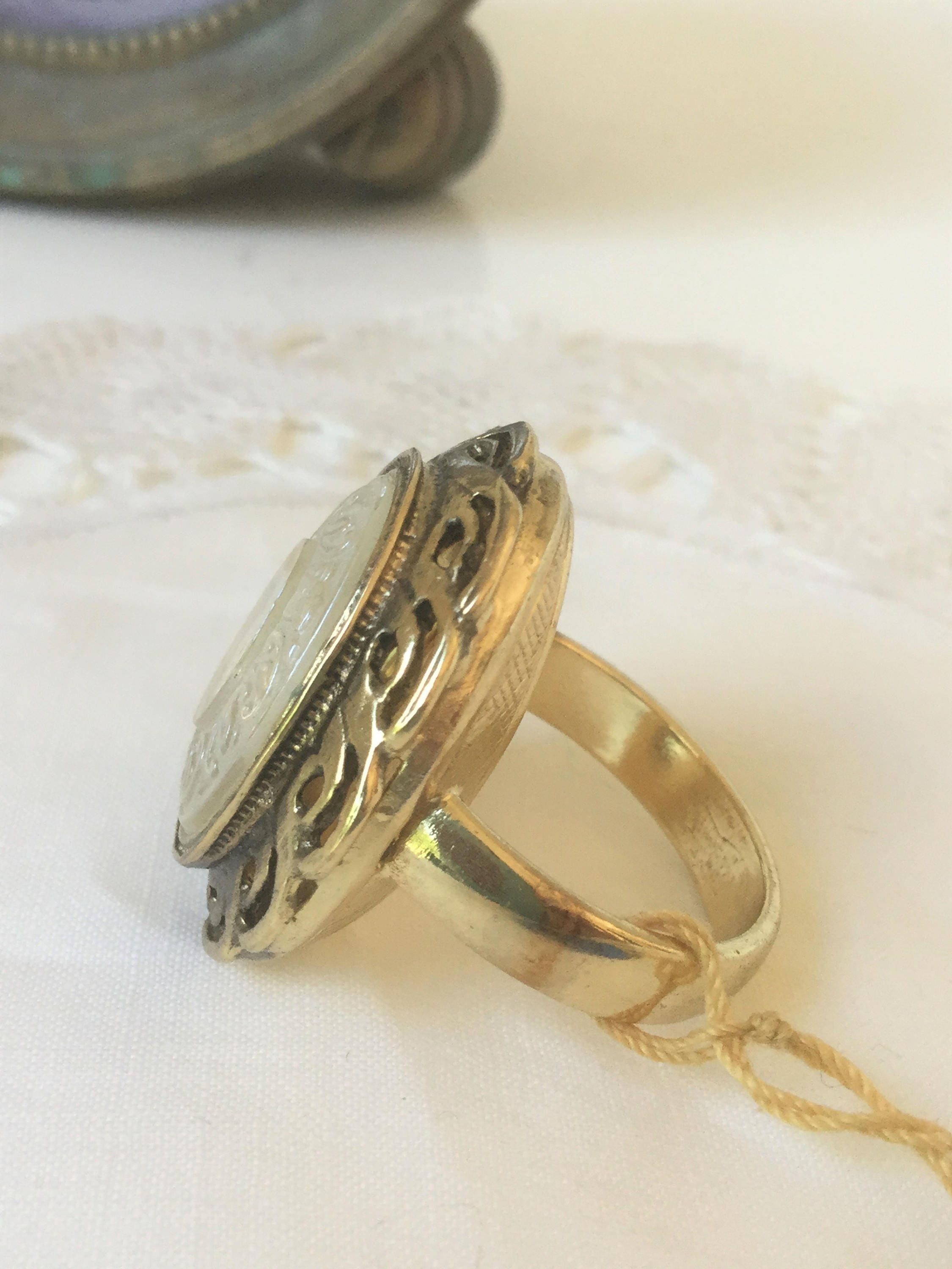 Vintage Whiting& Davis Ringgold Color Ring | Etsy