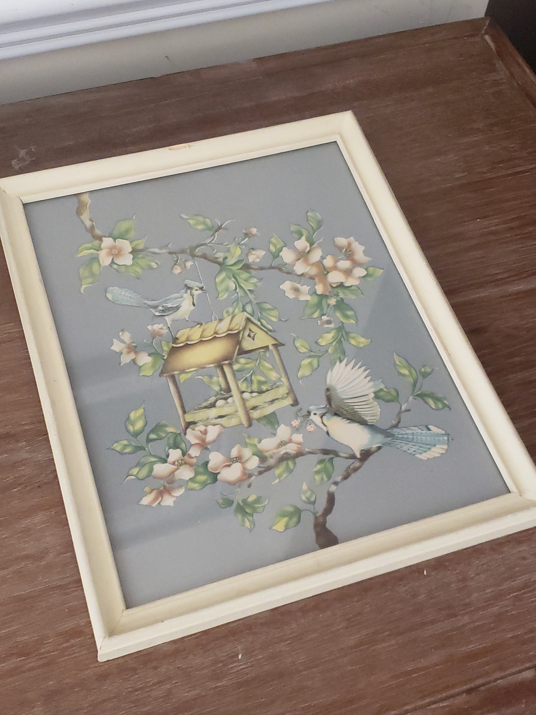 Vintage Framed Bird Picture - Etsy