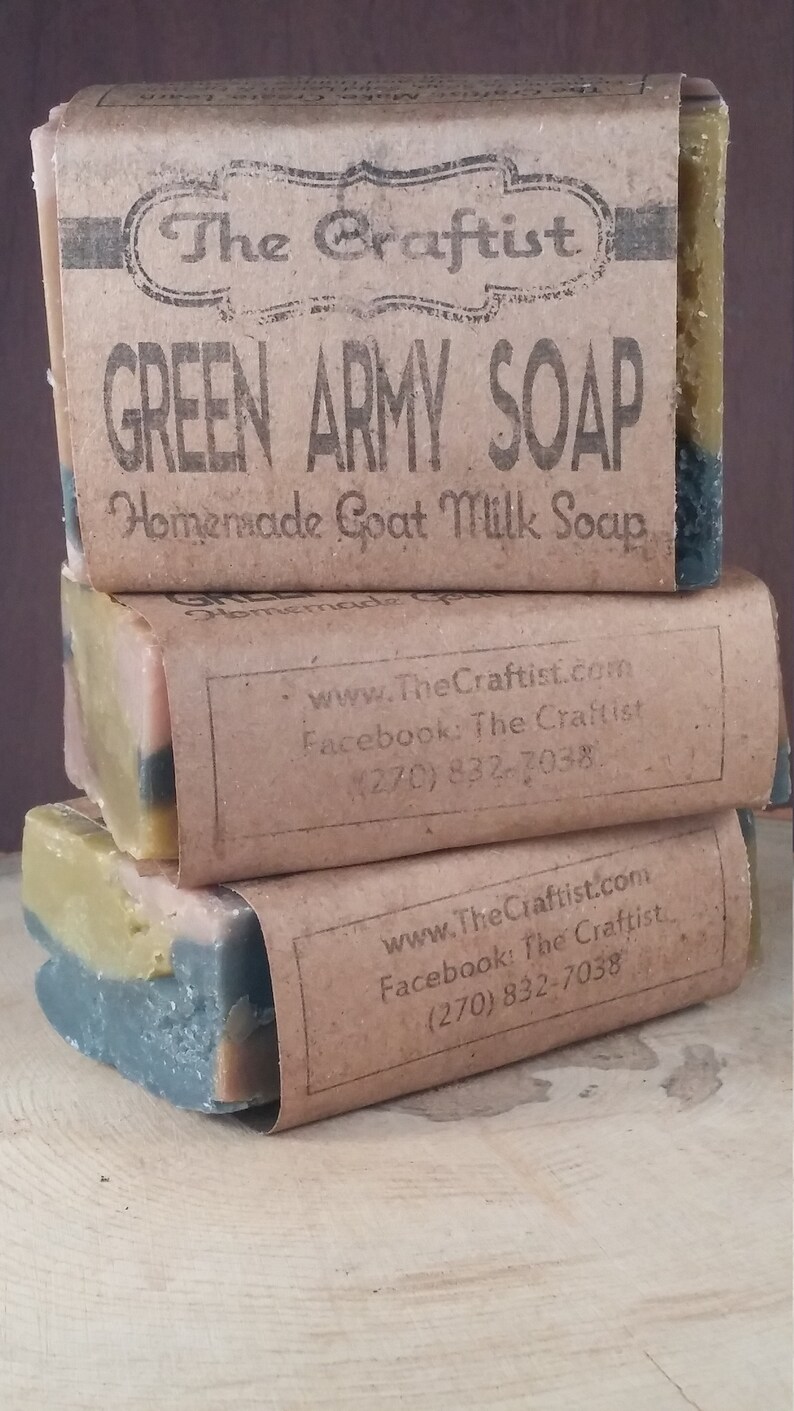Green Army Soap Goat Milk Soap - Etsy