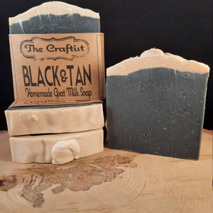 Black & Tan Goat Milk Soap - Etsy