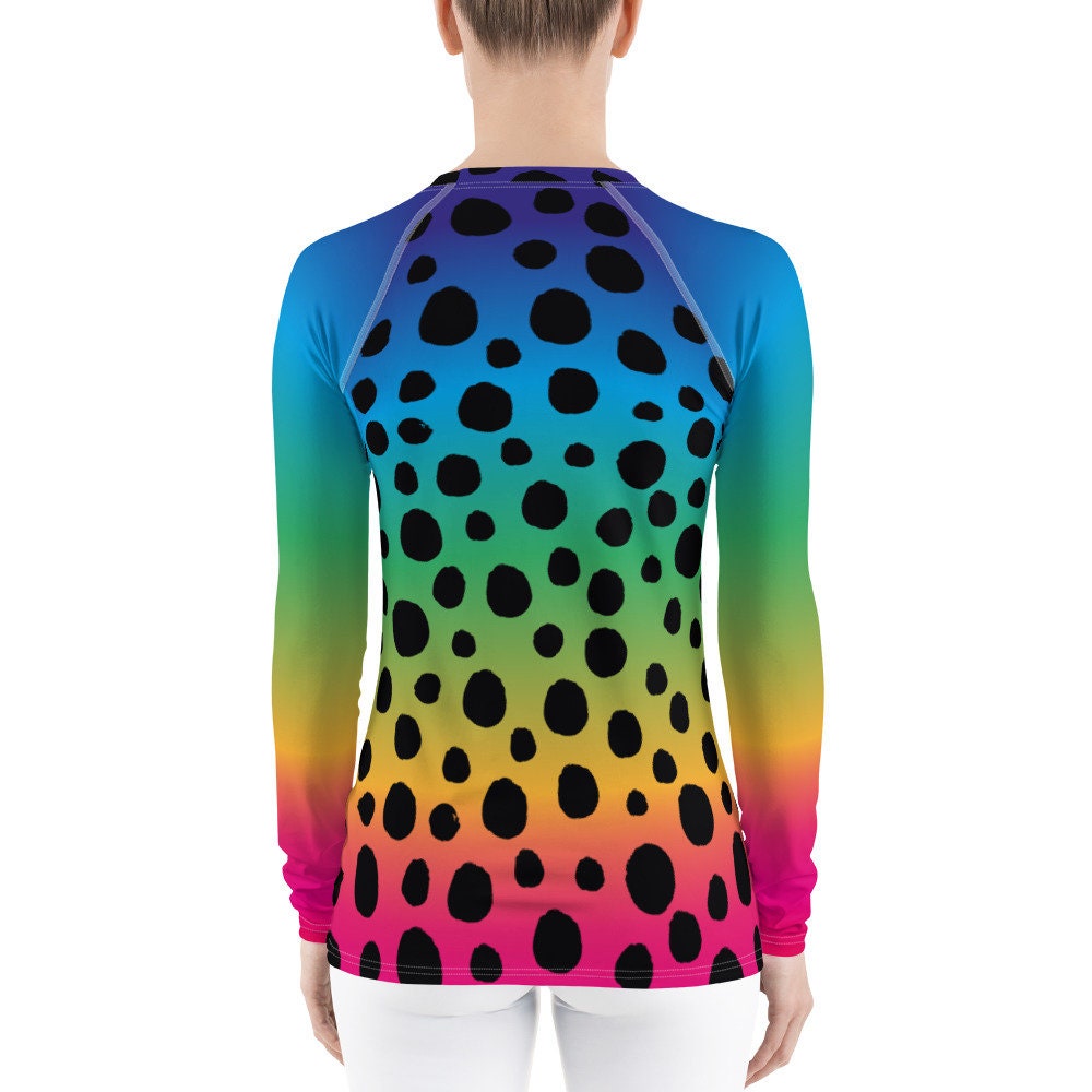Cheetah Rainbow Print Women's Rash Guard - Etsy Singapore
