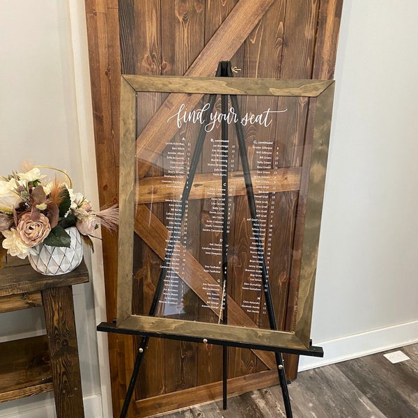 Seating Chart Frame - Etsy