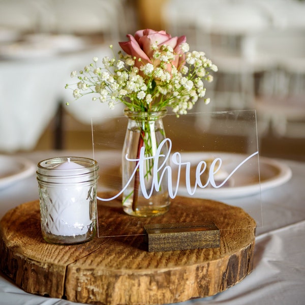 Acrylic Table Numbers Wedding - Etsy