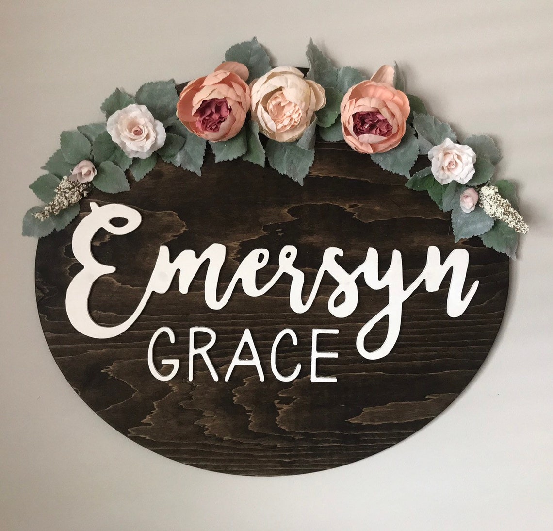 Floral Nursery Sign Baby Girl Nursery Decor Children's | Etsy