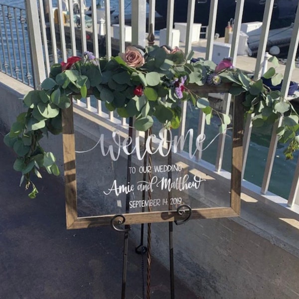 Plexiglass Wedding Sign - Etsy