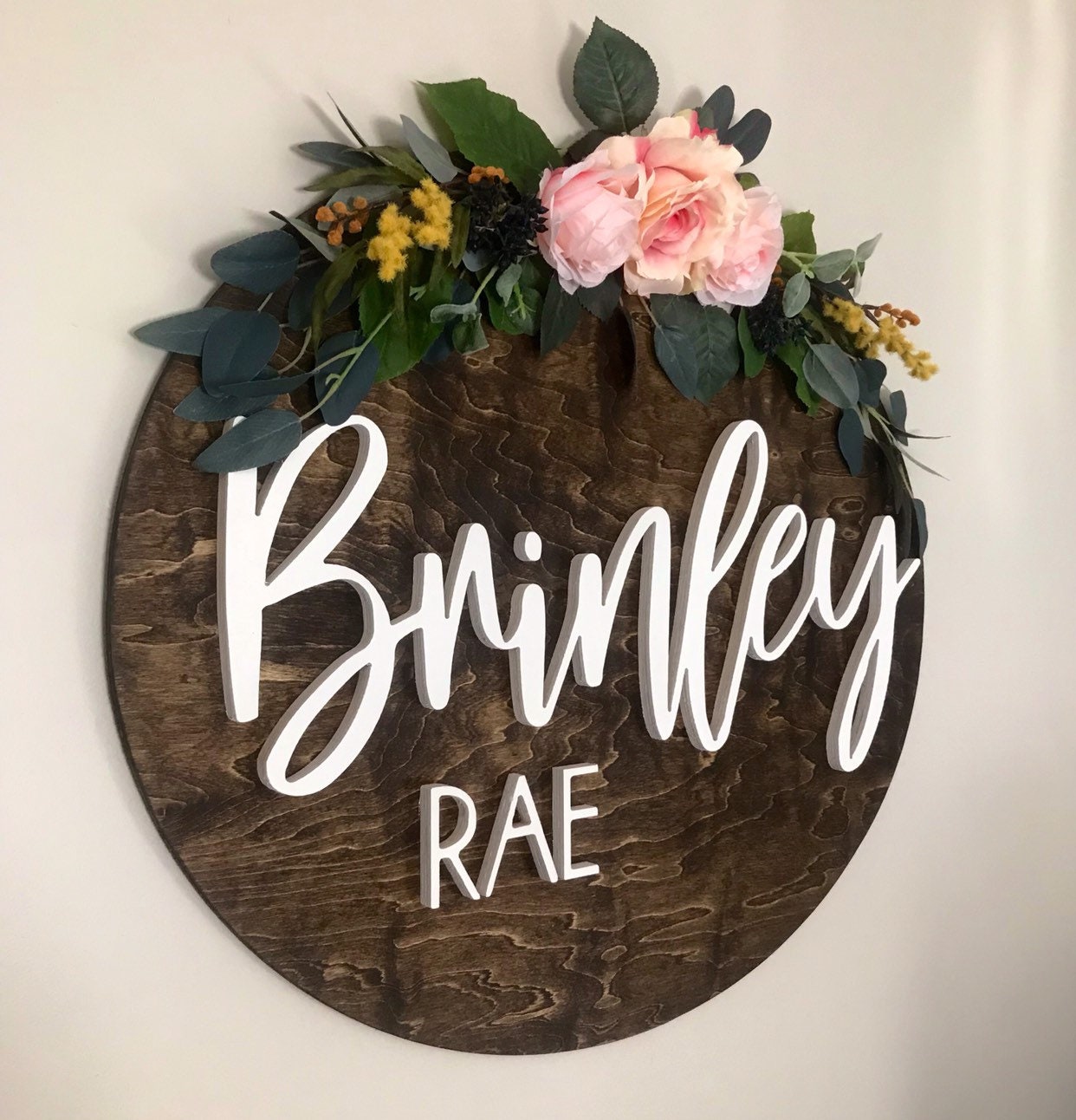 Floral Nursery Sign Baby Girl Nursery Decor Children's | Etsy