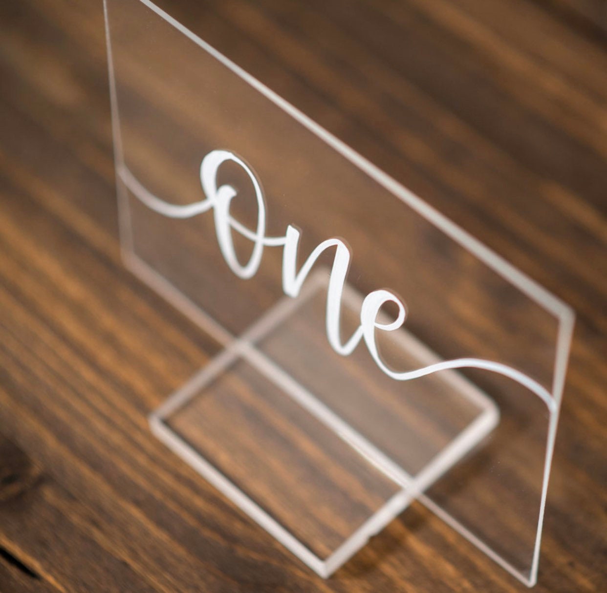 Wedding Table Numbers Clear Table Numbers With Stands - Etsy